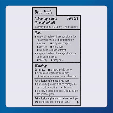 Major Pharmaceuticals 250068 Banophen Antihistamine Mini Tablet