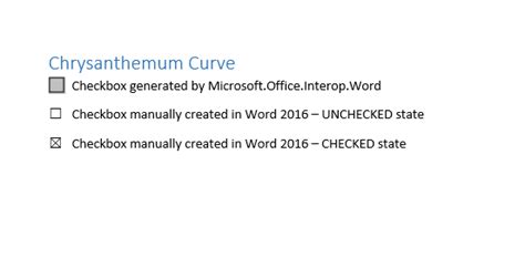 C Checkbox Disabled For Word Document Created Using Microsoftoffice