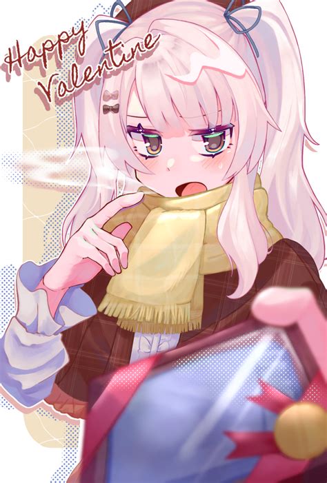 Safebooru 1girl 1other Asymmetrical Bangs Blush Brown Hat Checkered