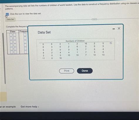 solved pabers cick the ioon to view the data set complate