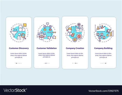 Customer Development Framework Onboarding Mobile Vector Image