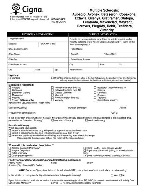Cigna Mri Prior Authorization Form
