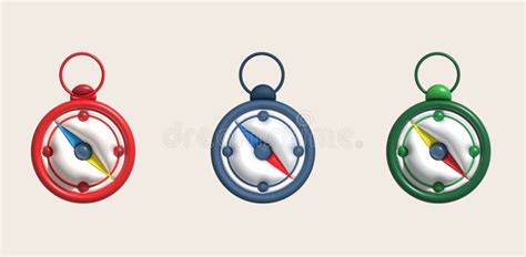 3d Illustration Compass Tool Navigation Device Stock Vector Illustration Of Element Travel