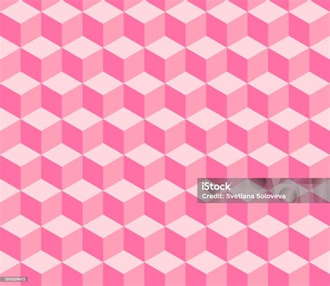 핑크 3d 아이소메트릭 그리드 그래픽 데코 육각형의 벡터 원활한 패턴 0명에 대한 스톡 벡터 아트 및 기타 이미지 0명 3차원 형태 개념 Istock