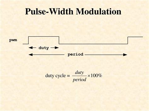 PPT Example 12 Pulse Width Modulation PWM Motors And Servos PowerPoint Presentation ID