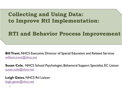 PPT Collecting And Using Data To Improve RtI Implementation RTI And Behavior Process