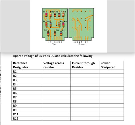 Solved Identify Resistor Values Reference Designatorvalue