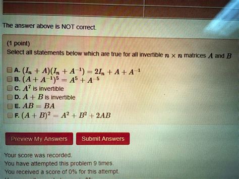 The Answer Above Is Not Correct 1 Point Select All Statements Below