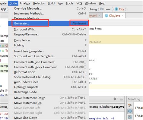 Androidstudio 快速生成 getset toString方法 android studio快速生成多个属性的get和set