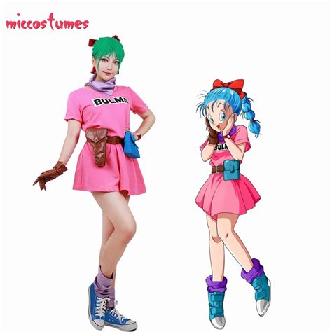 Dragon Ball Z Bulma Cosplay Costume Pink Dress On Aliexpress 1111