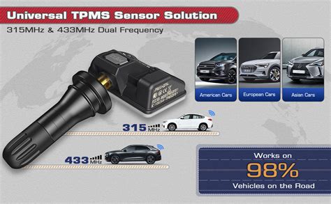 Autel TPMS MX Sensor 315Mhz 433Mhz 2in1 Tire Sensor OE Level Press Release Universal TPMS