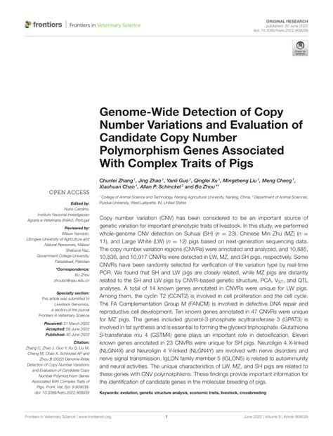 Pdf Genome Wide Detection Of Copy Number Variations And Evaluation Of Candidate Copy Number