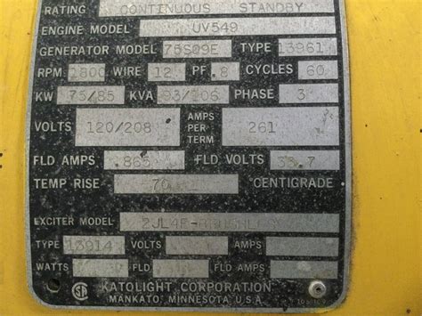 Bidera Government Auctions Katolight Generator 75 85