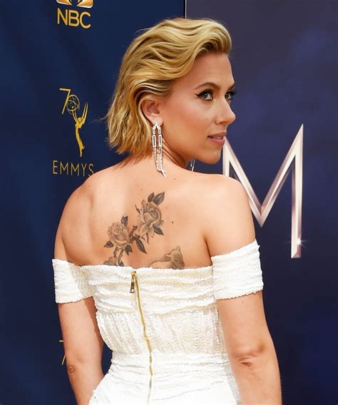 Scarlett Johansson Tattoo Scarlett Johnsson Flashes Back Tattoos At
