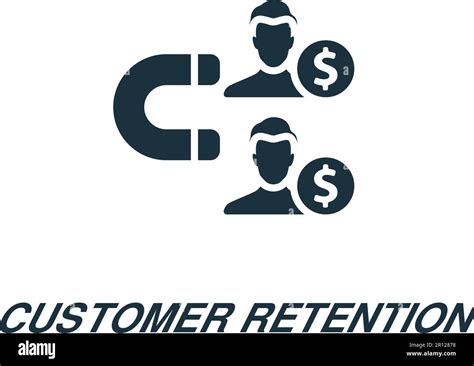 Customer Retention Icon Monochrome Simple Sign From Business Concept Collection Customer