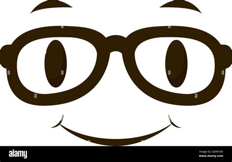 Nerd Face Icon On White Background Stock Vector Image Art Alamy