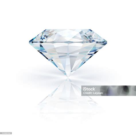 사실적인 벡터 다이아몬드 일러스트 레이 션 블루 크리스탈 원석 0명에 대한 스톡 벡터 아트 및 기타 이미지 0명 3차원 형태 결정체 Istock