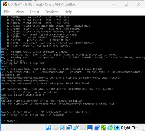 Erpnext 148 Ova Error Boot Initramfs Erpnext Frappe Forum
