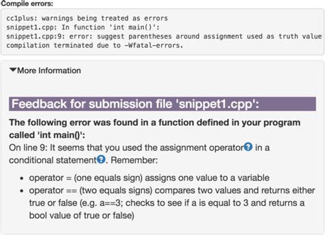 Table 1 From On Novices Interaction With Compiler Error Messages A Human Factors Approach