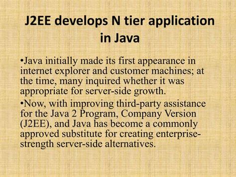 J2ee Develops N Tier Application In Java Ppt