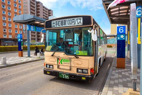 Hirosaki City Loop Bus At Hirosaki Station Japan Editorial Photo