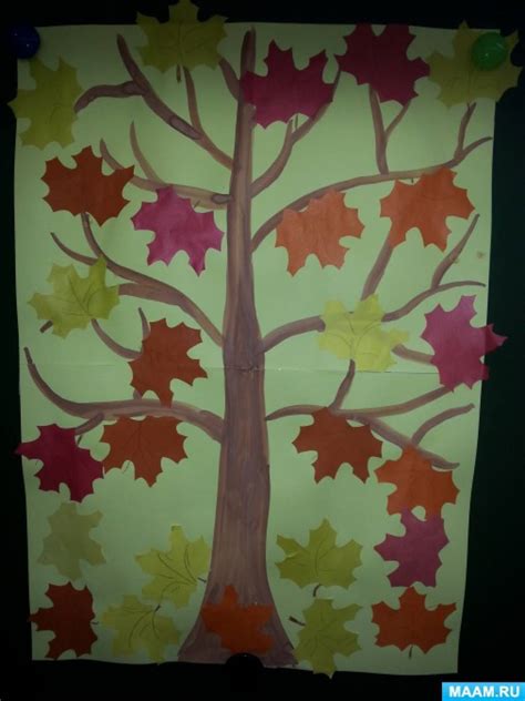Коллективная аппликация в младшей группе «Клён 1 фото Воспитателям детских садов школьным