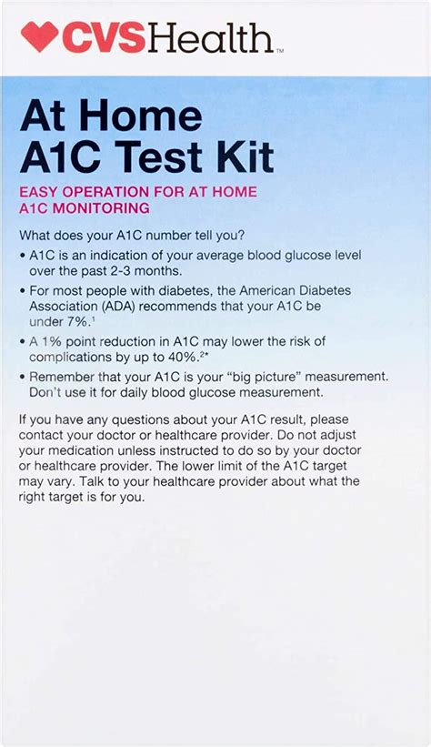 A C At Home Test Kit For Easy Glycemic Control Monitoring CVS Buy Now With Express