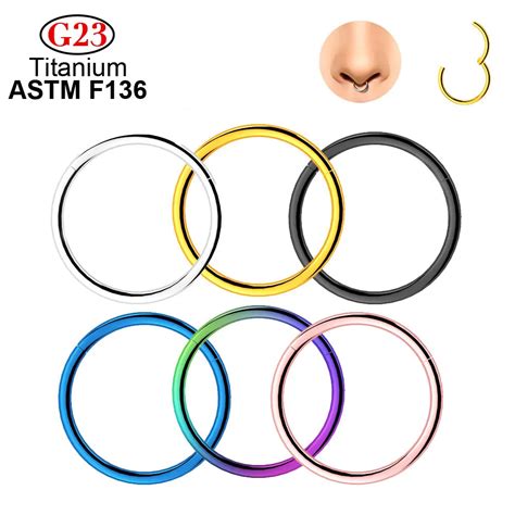 도매 티타늄 클리커 귀 연골 귀걸이 G23 Astm F136 피어싱 바디 쥬얼리 1개 10개 50개 핸드폰닷컴
