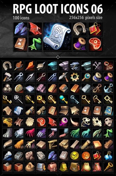 Rpg Loot Icons 06 Rpg Icon Loot