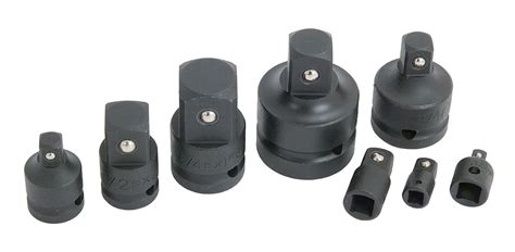 8 Piece Impact Wrench Socket Adaptor Converter Reducer Set And Case