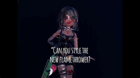 Styling The Flamethrower On Dti My First Vid Dti Roblox Dresstoimpress Flame Fyp First