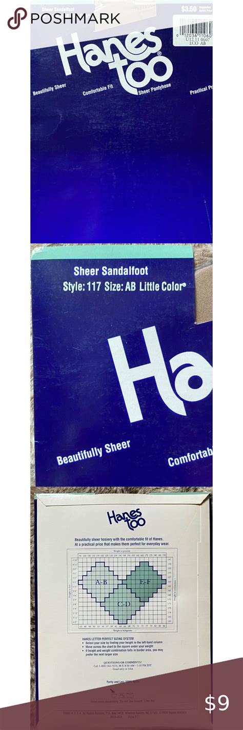 Hanes Too Sheer Sandalfoot Size Ab Little Color Nylon Stocking