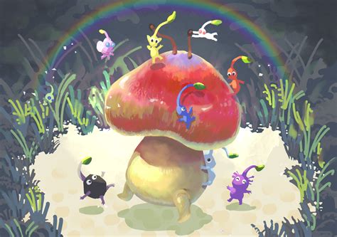 Red Pikmin Yellow Pikmin Blue Pikmin Purple Pikmin White Pikmin And More Pikmin Drawn