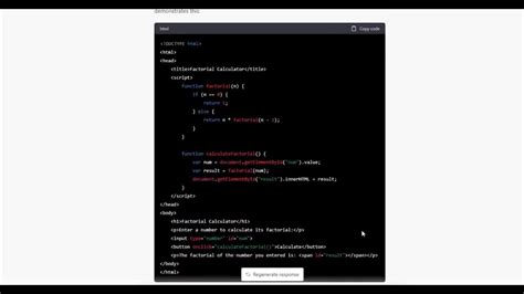 Factorial Code Programing Youtube