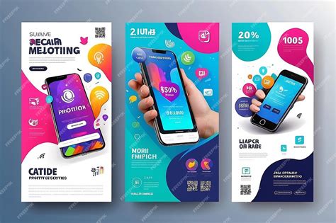 Premium Photo Mobile Apps Promotion Flyer Design Template Mobile App Promotion Social Media