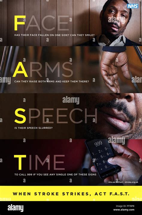When Stroke Strikes Act Fast Nhs Campaign Poster Produced By