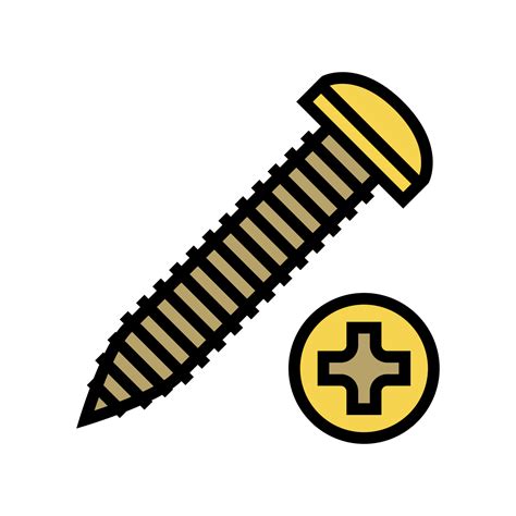 Self Tapping Screw Color Icon Vector Illustration 18780652 Vector Art