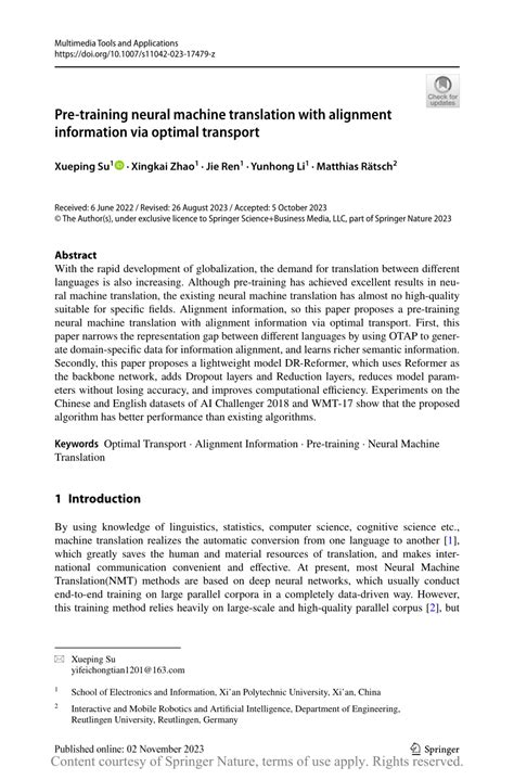pre training neural machine translation with alignment information via