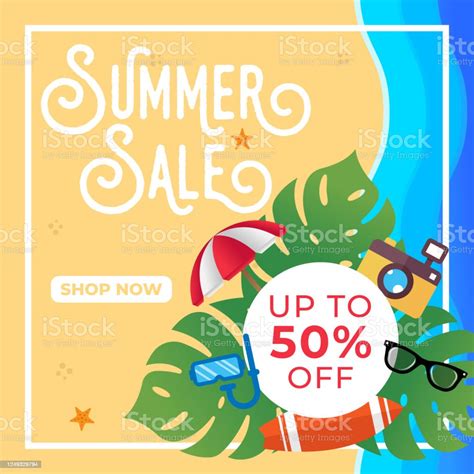 여름 판매 배너 벡터 디자인 일러스트레이션 배너 전단지 초대 포스터 브로셔에 대한 추상 여름 판매 배경 디자인 템플릿 여름 판매 벡터 평면 디자인 일러스트 개념에 대한 스톡