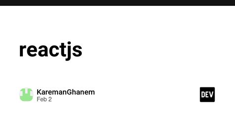 Reactjs Dev Community