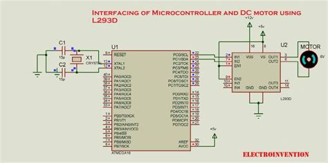 L293D Motor Driver IC And Interfacing With Microcontroller Electroinvention