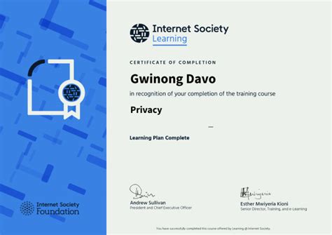 Privacy Certificate Pdf