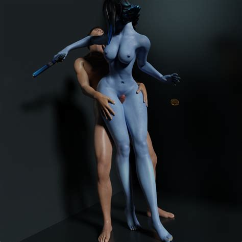 Rule 34 3d Blue Skinned Female Blue Skin From Behind Legs Together Paladins Saati Paladins