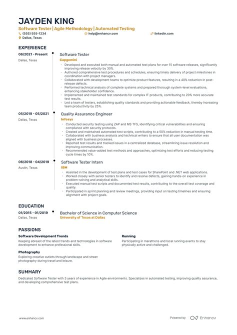 11 Successful Automation Tester Resume Examples And Writing Tips For 2024