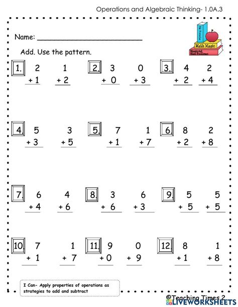 Commutative Addition Online Exercise For Live Worksheets