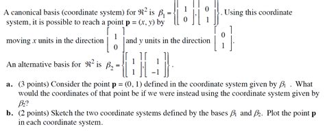 Solved Using This Coordinate A Canonical Basis Coordinate