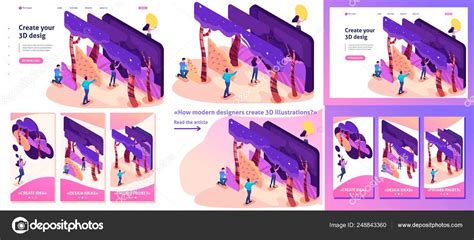 Isometric Program For Creating 3d Illustrations Stock Vector By