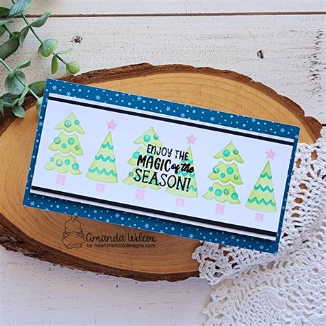 Christmas Tree Line Stencil Newtons Nook Designs