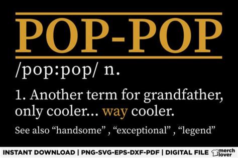 Pop Pop Definition Fathers Day T Shirt Graphic By Merch Lover