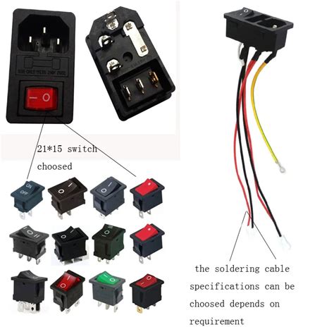 Ac Power Socket With Fuse And On Off Switch Wire Cable Buy Wiring Ac Socket Power Socket